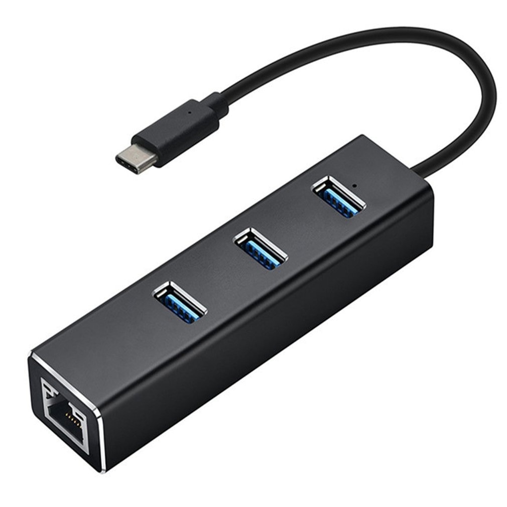 Type-C 3.0HUB + Gigabit Hub 3 Poorten Usb 3.0 Giga... – Grandado