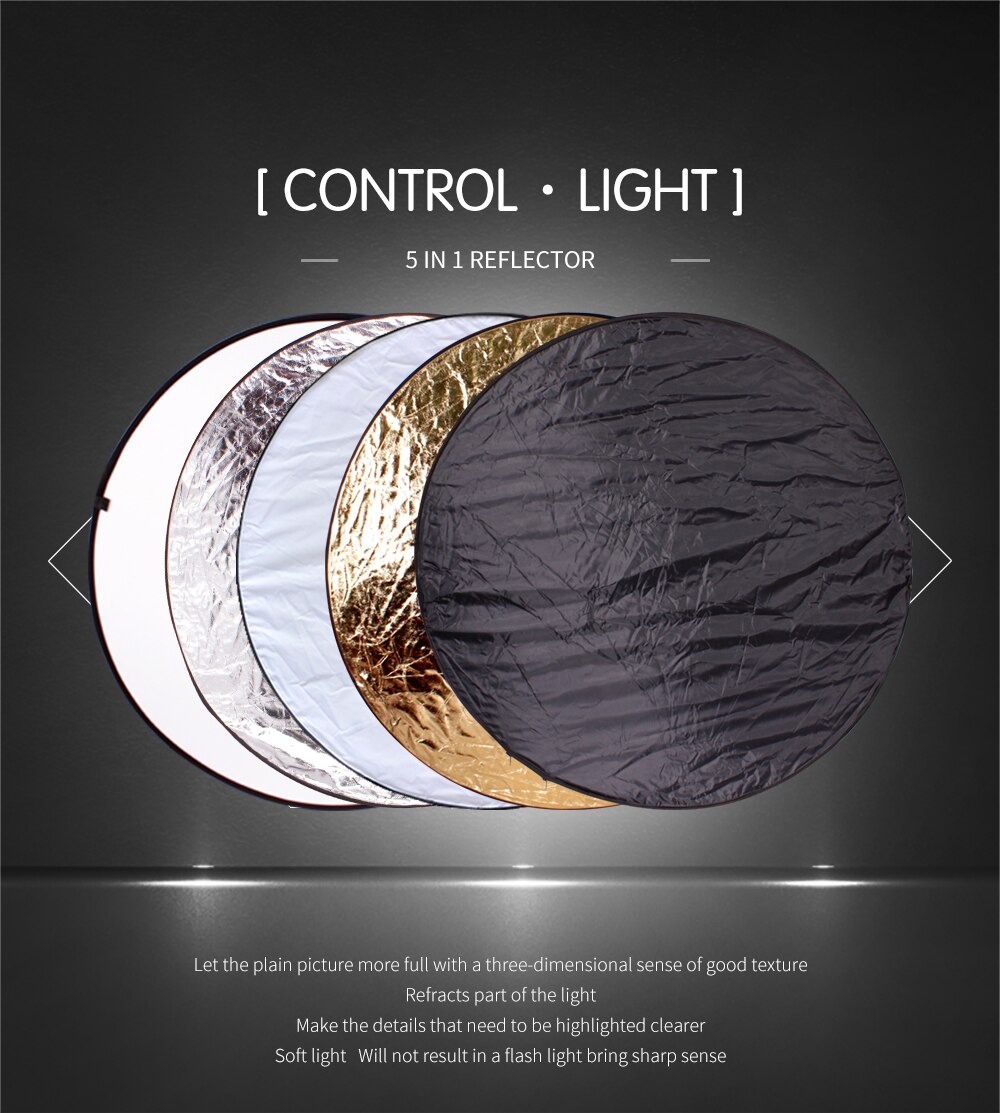 SH 60cm Reflector Round Handhold Multi-Disc Diffue... – Grandado