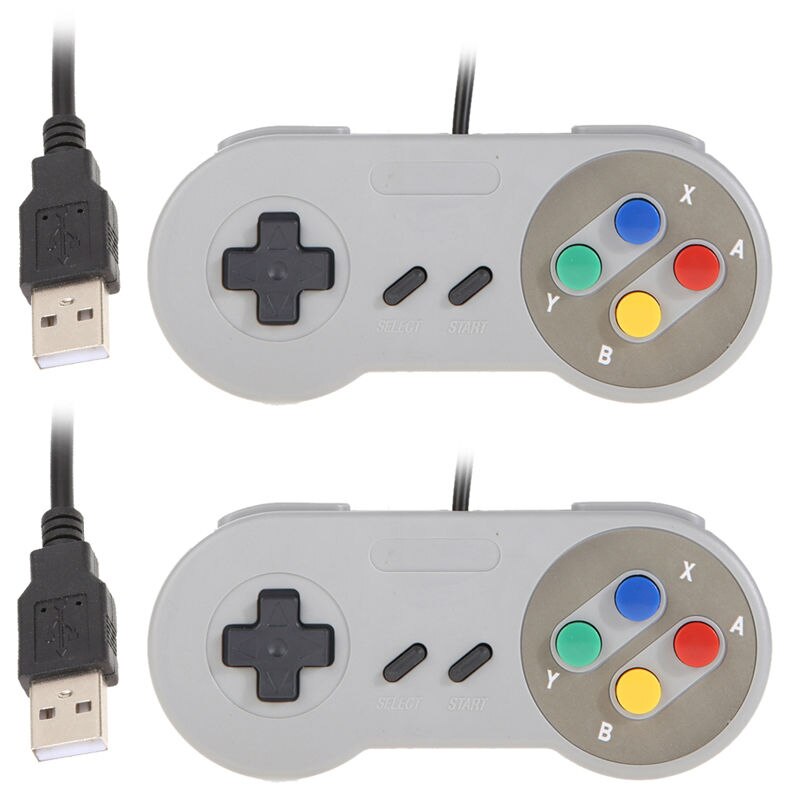 2 x Super Game Controller USB Wired Classic Gamepa... – Vicedeal