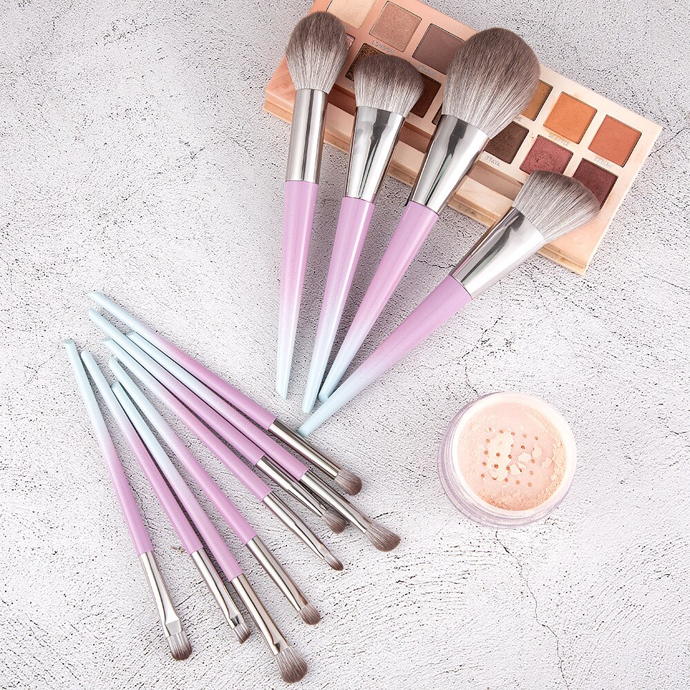 12pcs Gradient Blue Makeup Brushes Foundation Powd... – Vicedeal