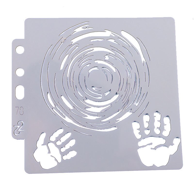 14.1cmx13cm Reusable Plastic Painting Stencil Hand... – Grandado