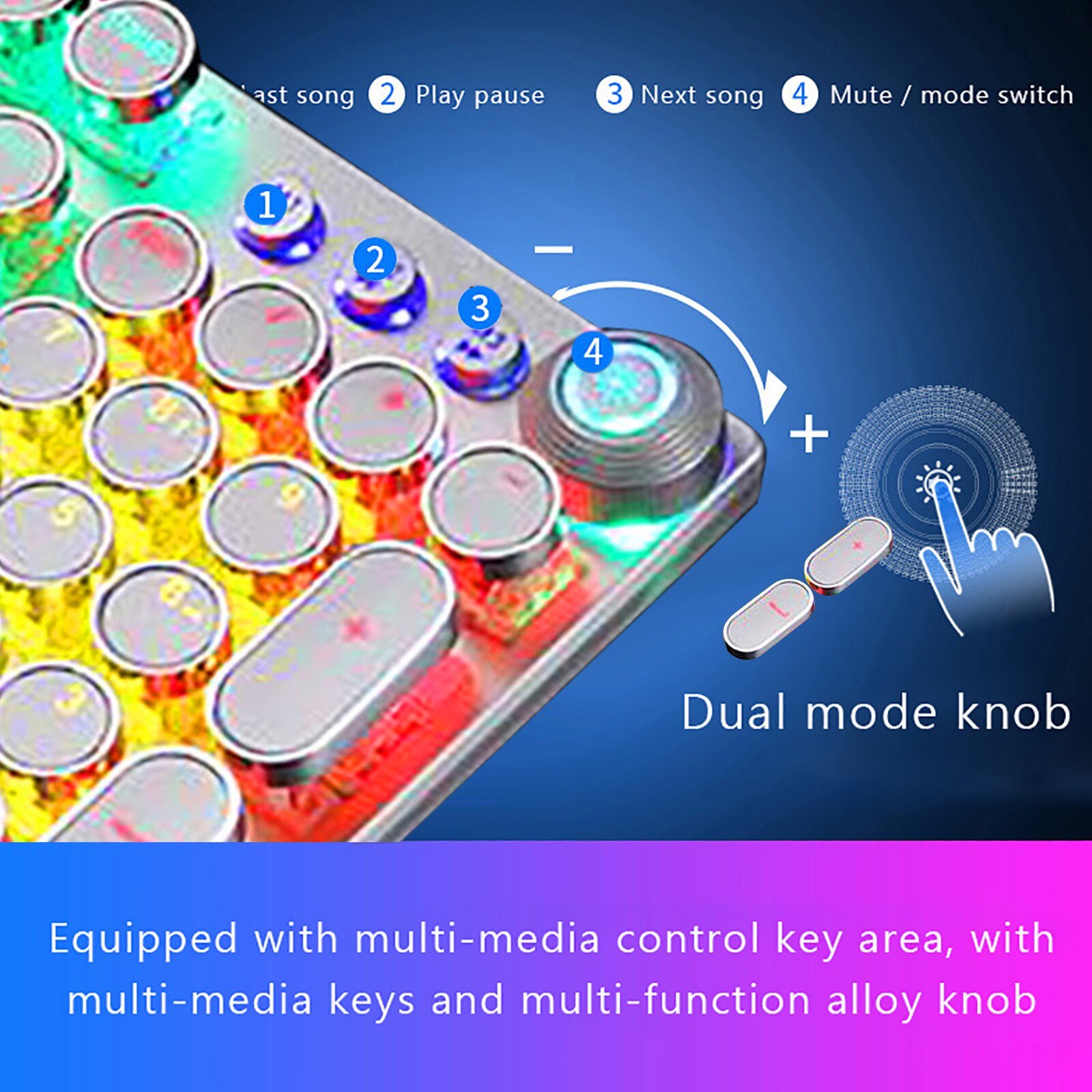 Steampunk Gaming Mechanical Keyboard Metal Panel R... – Grandado