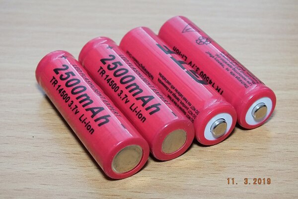 GTF 2500mAh 14500 Rechargeable lithium battery tip... – Grandado