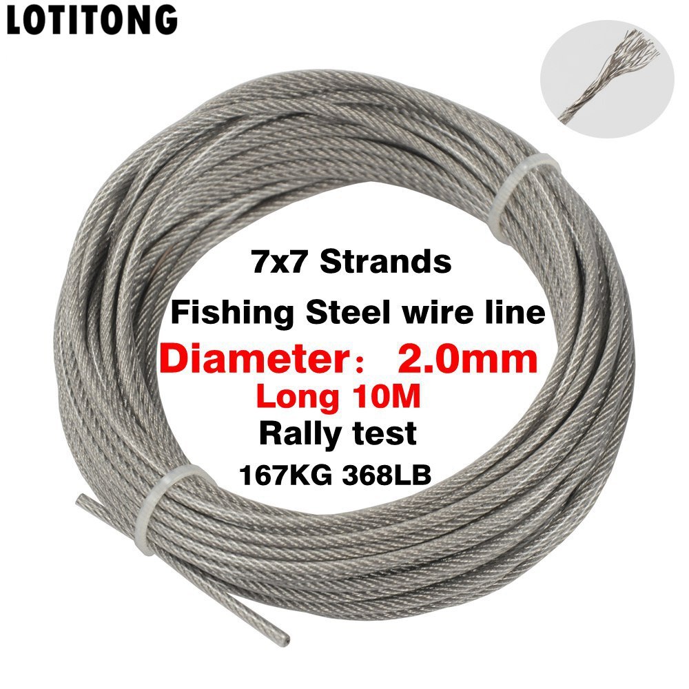 10M 70LB-368LB fishing steel wire line 7x7 strands... – Grandado
