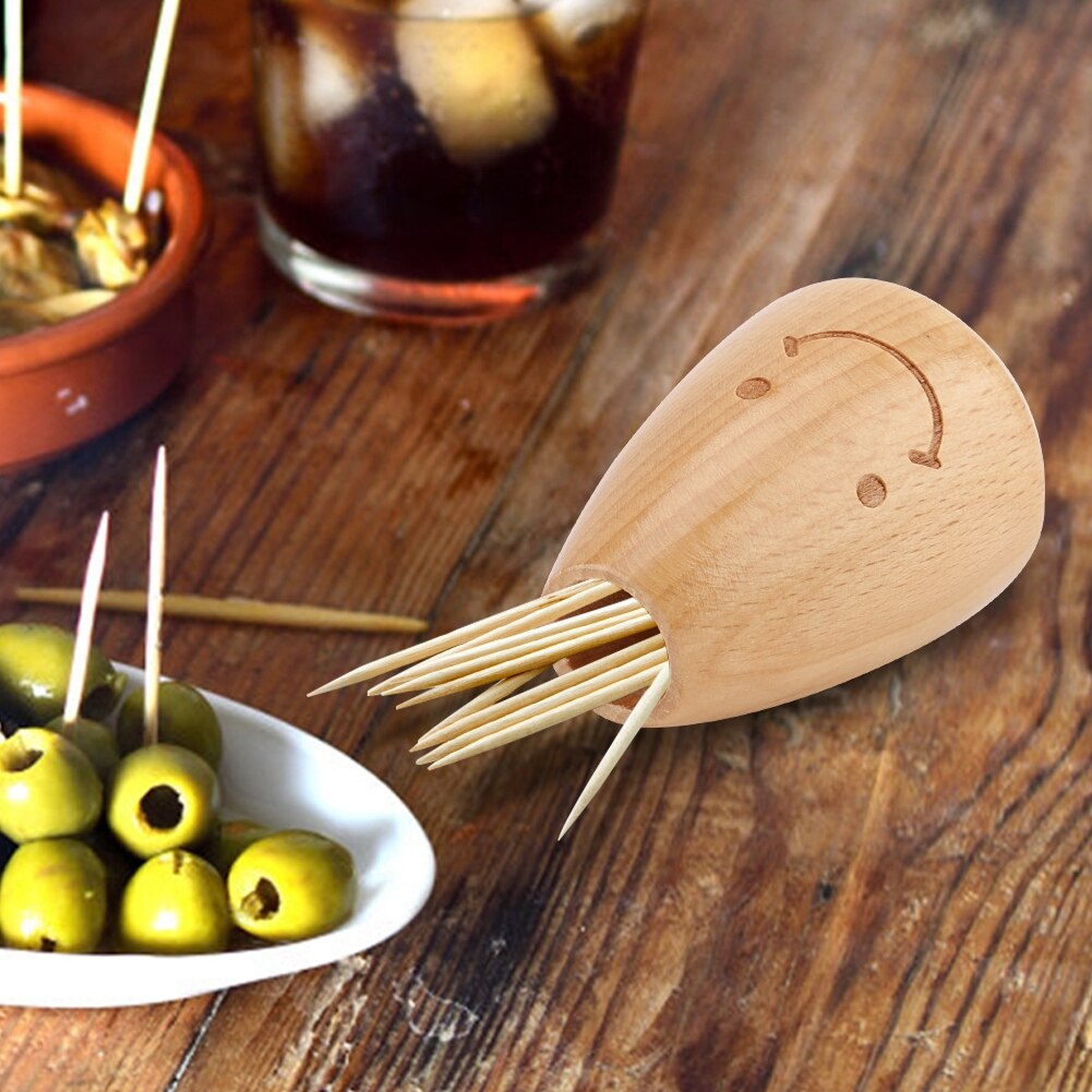 Wooden Toothpick Holder Automatic Toothpick Holder... – Grandado