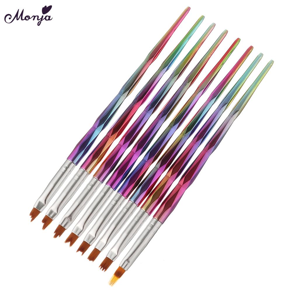 Monja nail art fransk smil halvmåne form tegnebørs... – Vicedeal