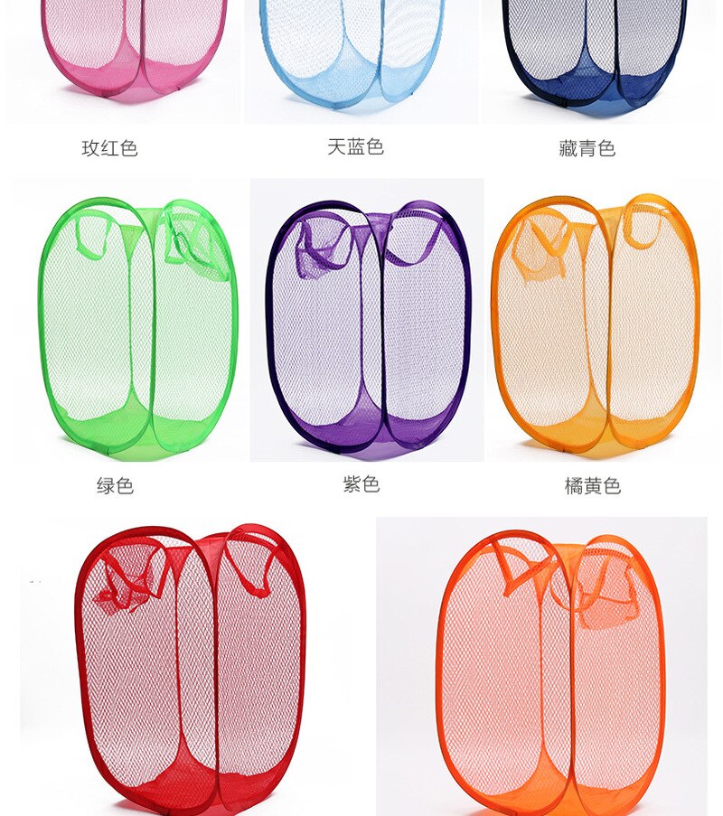 Foldable Laundry Baskets Pop Up Easy Open Mesh Lau... – Grandado