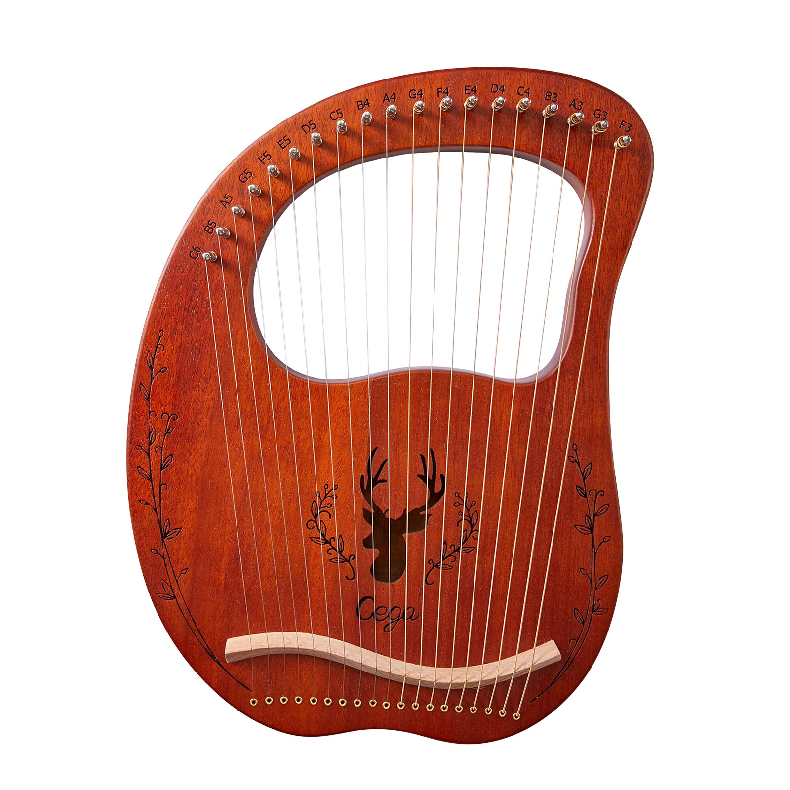 Trä lyra harpa resonanslåda stränginstrument 19- s... – Vicedeal