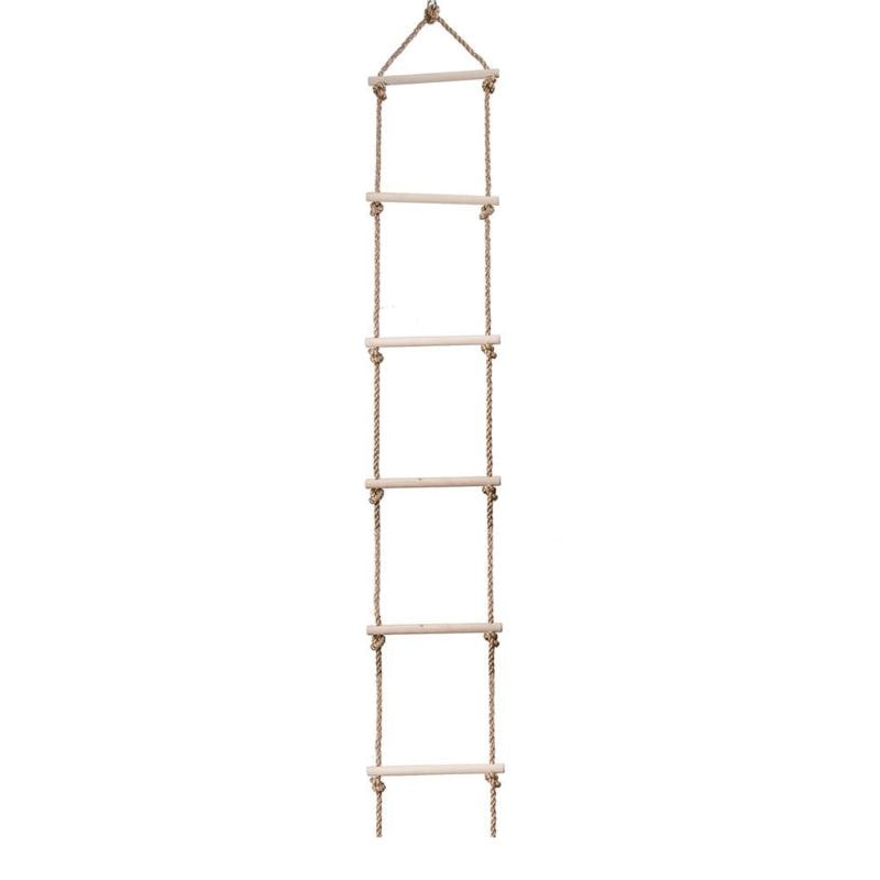 Wooden Rope Ladder Multi Rungs Children Climbing I... – Grandado