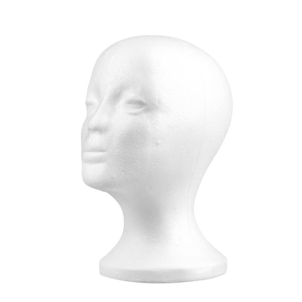 White Female Styrofoam Mannequin Manikin Head Mode... – Grandado