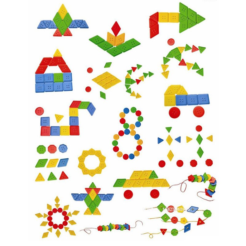 Colorful Threading Buttons Educational Puzzles Tan... – Grandado