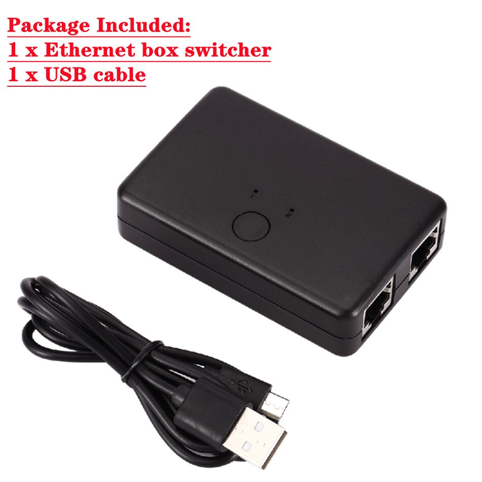 GRWIBEOU 2 Ports RJ45 CAT6 LAN HUB Network Switch ... – Vicedeal