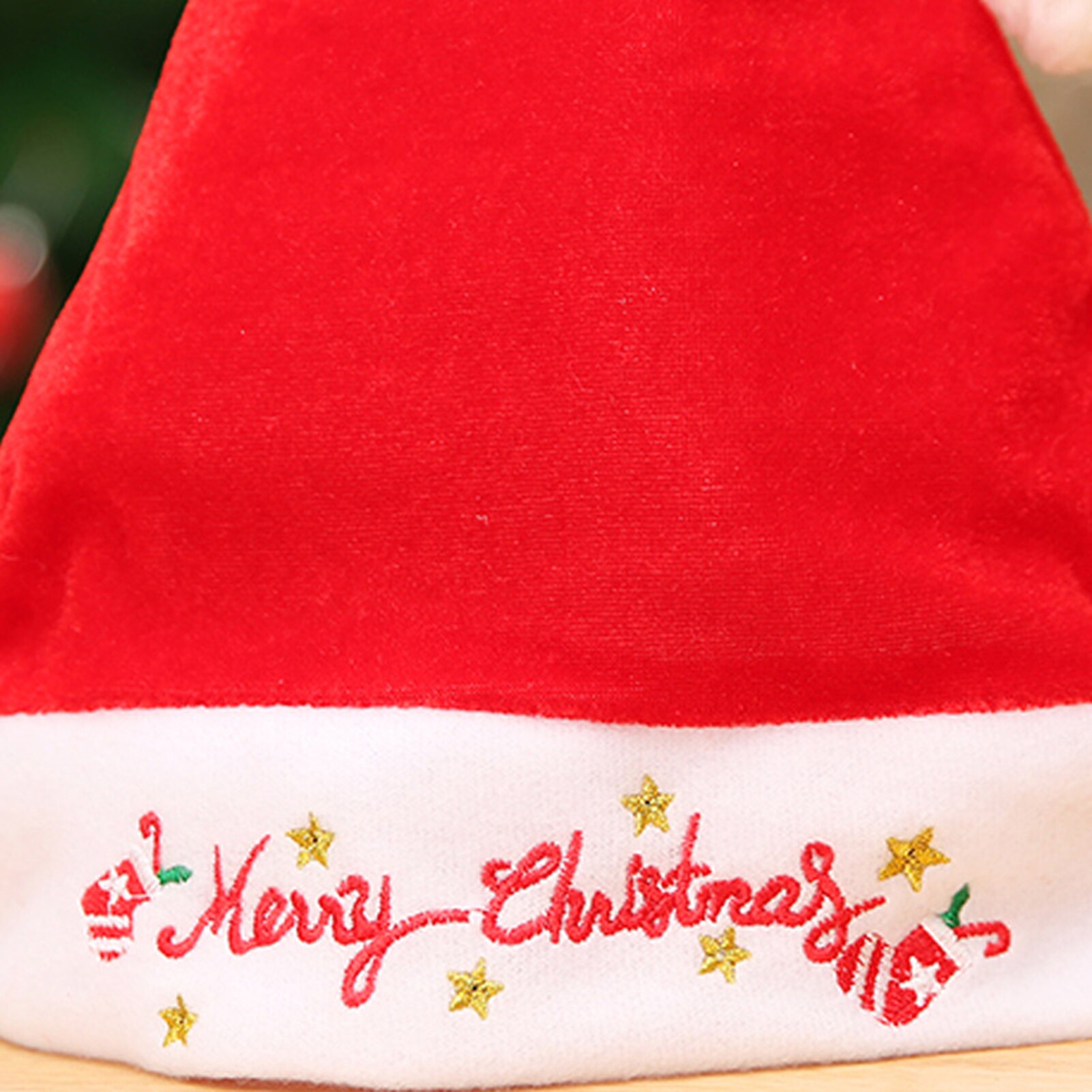 Golden Velvet Cute Christmas Letters Santa Claus S... – Grandado