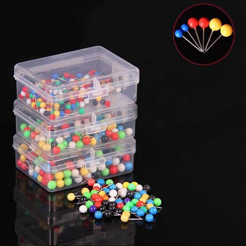 100Pcs Map Tacks Push Pins Plastic Head with Steel... – Vicedeal