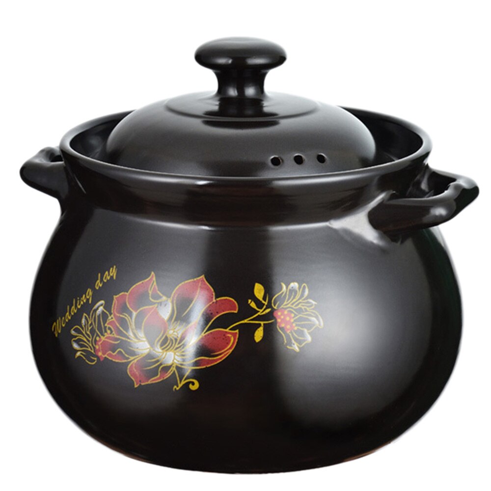 1pc Kitchen Ceramic Stew Pot with Lid Ceramic Eart... – Grandado