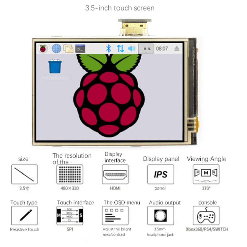 3.5 Inch Contact Screen For Raspberry Pi 480X320 H... – Grandado