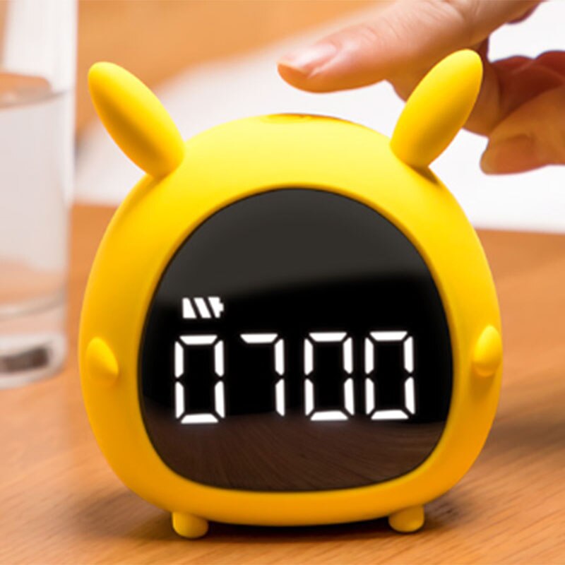 Cartoon Rabbit Music Alarm Clock Wake Up Light Min... – Vicedeal