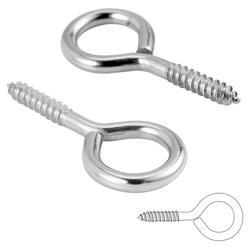 100 Stuks Schroef Haken Plafond Haken Haak Schroev... – Vicedeal