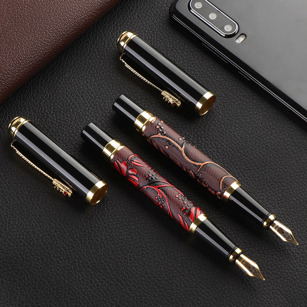 Embossed Fountain Pen Metal Pens Faucet Pencil Hol... – Grandado