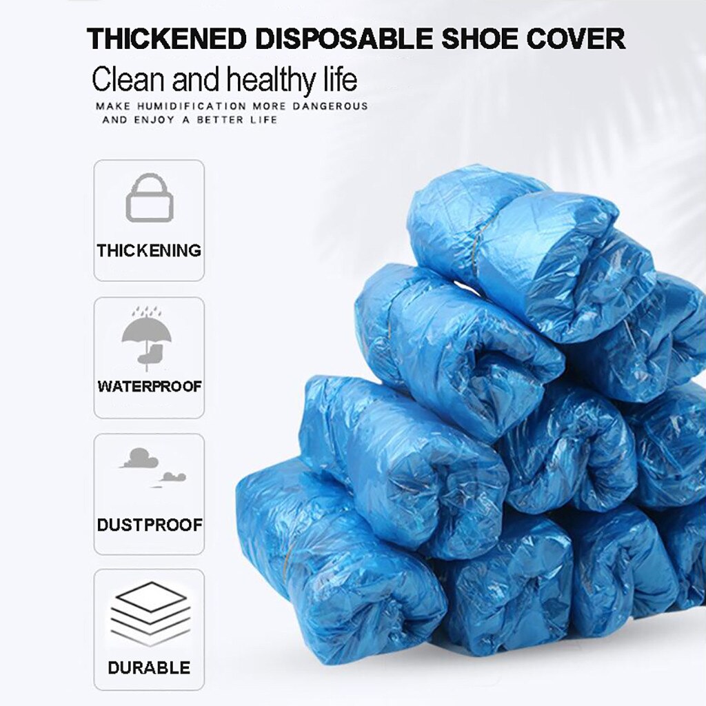 100 Pcs Waterproof Boot Covers Plastic Disposable ... – Vicedeal