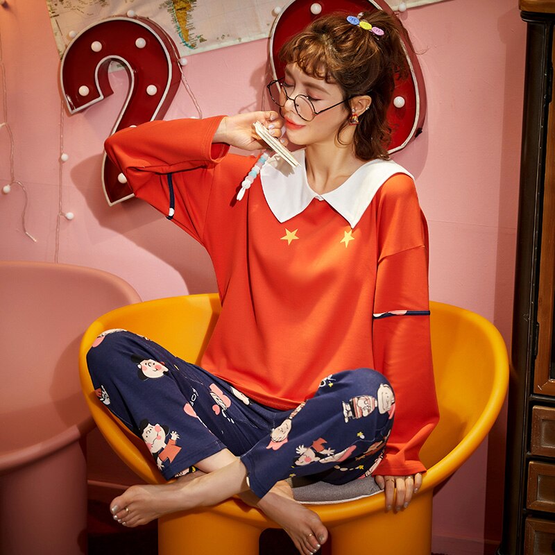 Xizou Paar Pyjama Set Herfst Vest Pyjama Vrouwen E... – Vicedeal