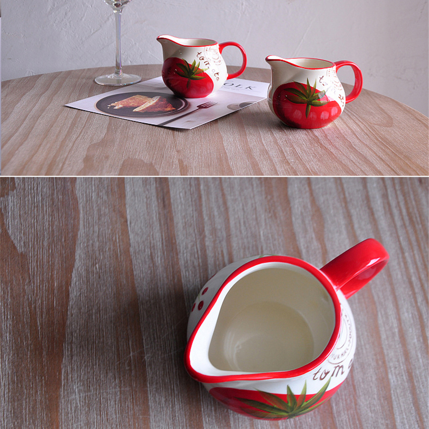Simple Ceramic Milk Jugs Handle Porcelain Matte Gl... – Vicedeal