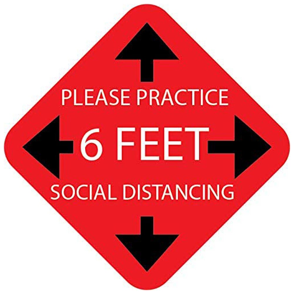Public area Social Distancing Floor Sticker Indoor Ground Sticker ...