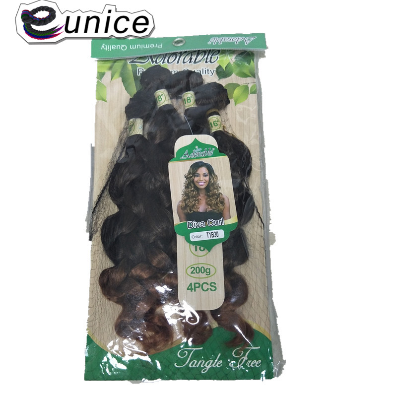 Eunice Hair Bundles Pre-Colored 4PCS/Package Synth... – Grandado