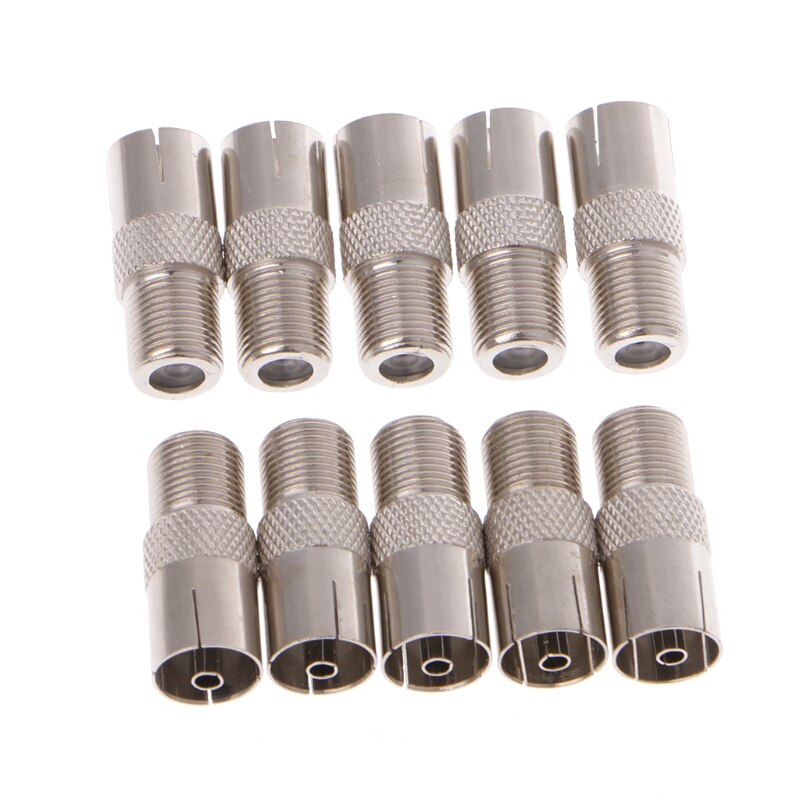 10pcs F female Plug to PAL Female Jack Straight RF... – Vicedeal