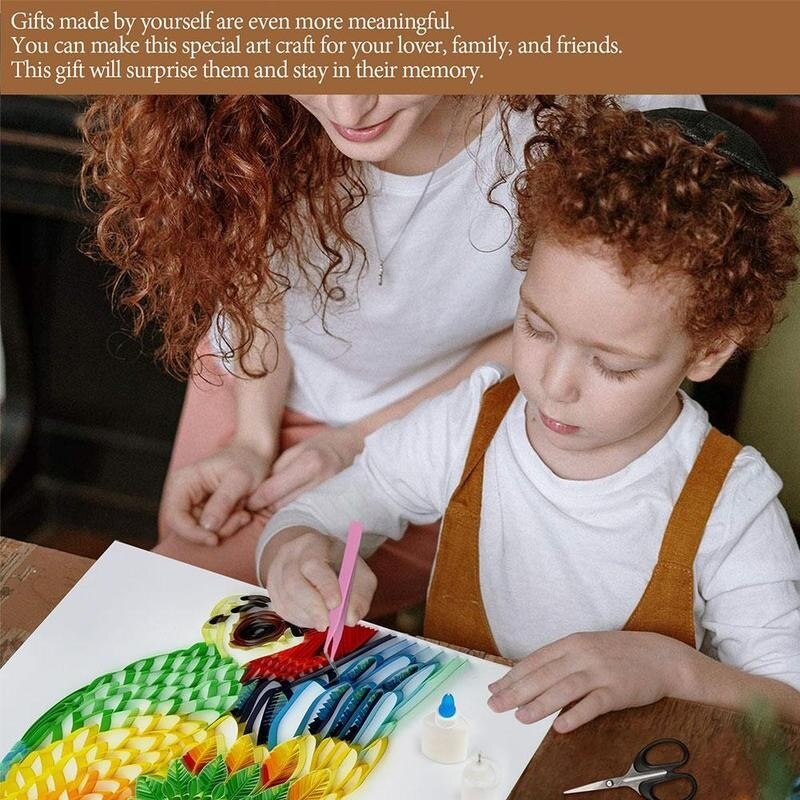 DIY Paper Art Parrot Animal Quilling Paper Set Cra... – Grandado