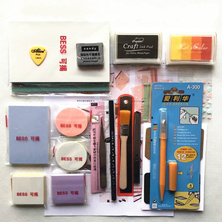 Rubber Stempel Set/Rubber Baksteen Materiaal Pakke... – Vicedeal