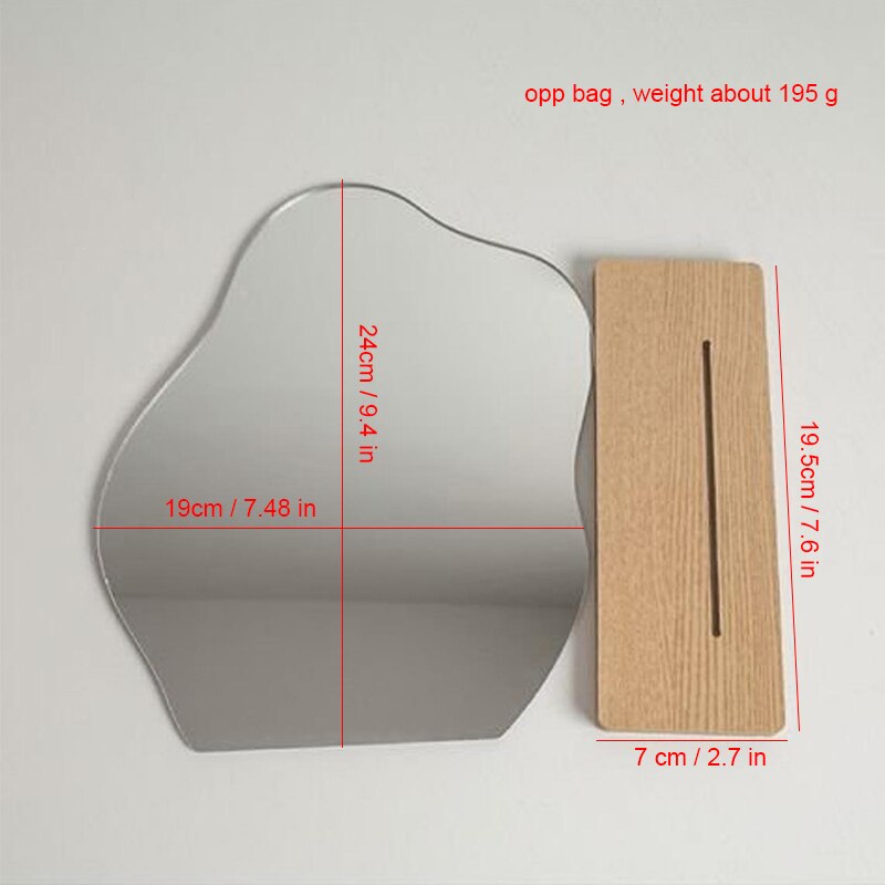 Irregular Makeup Vanity Mirror Mirror Acrylic Deco... – Grandado