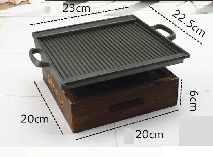 portable mini cast iron bbq grill barbecue stove t... – Vicedeal