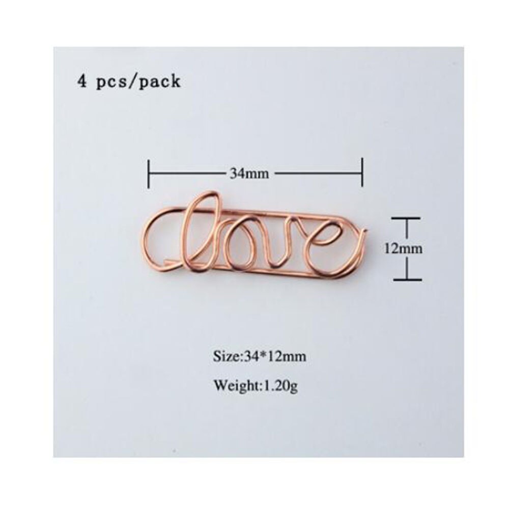 4 Stuks Rose Gold Paperclips Bladwijzer Planner Ge... – Grandado