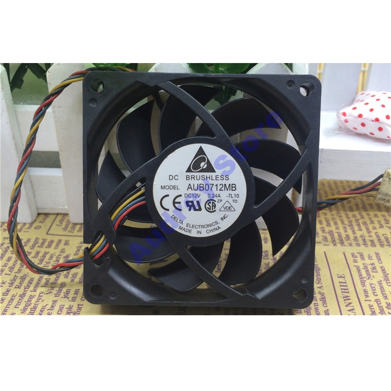 Delta 7 Cm 4 Pin Pwm AUB0712MB 0.24A Mute Cpu Fan ... – Vicedeal