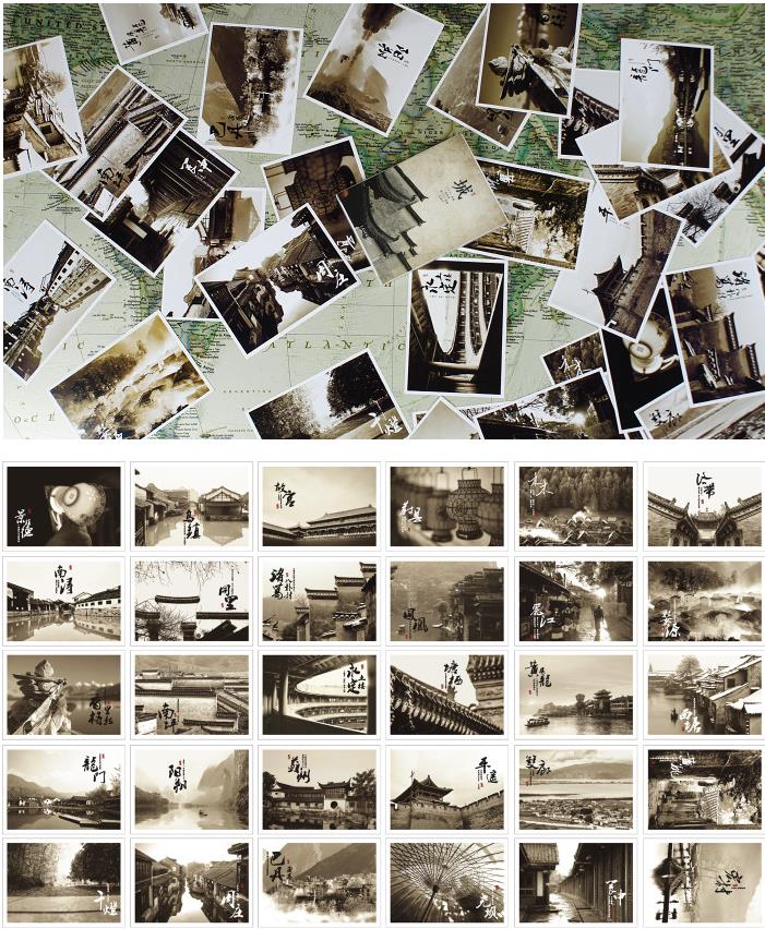 30 Pcs/Set Chinese Ancient Town Postcard Beautiful... – Grandado