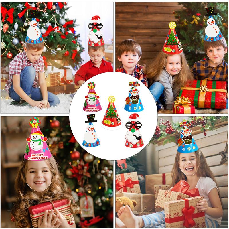 5pcs Christmas Theme DIY Craft Materials Hats Maki... – Grandado