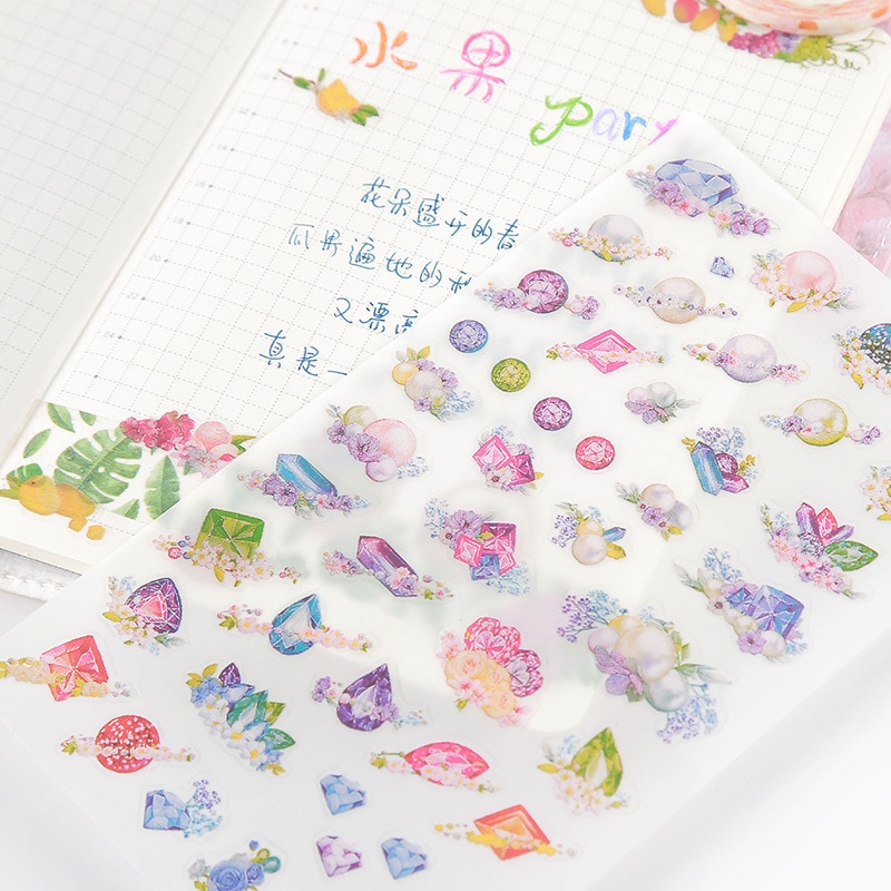6 Sheets/Set Cute Kawaii PVC Flower Stickers Carto... – Vicedeal