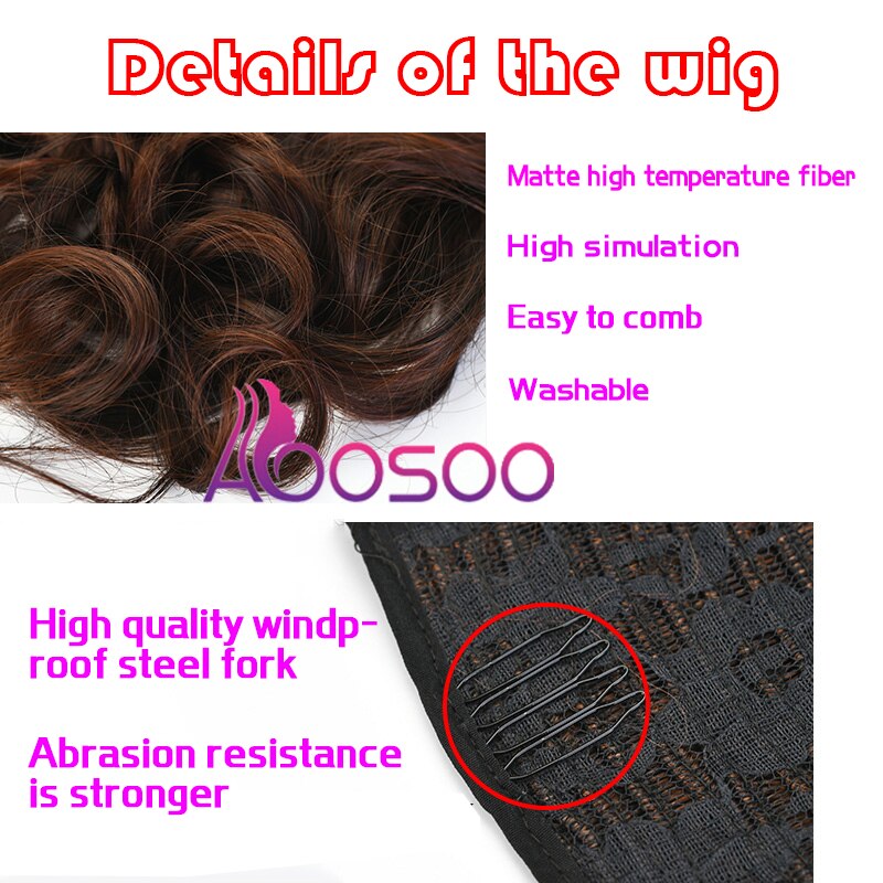 AOOSOO curly bandage ponytail high temperature res... – Grandado