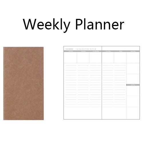 Cute Kawaii Weekly Monthly Planner Book Kraft Pape... – Grandado
