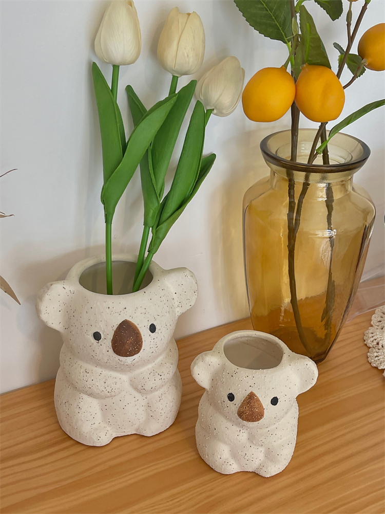 Ceramic Vase Cute Koala Flower Pot Planter Indoor ... – Vicedeal