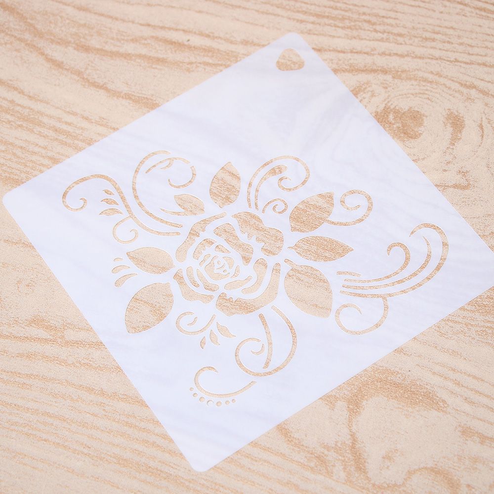 Natural Rose Flower Vine Shaped Reusable Stencil A... – Grandado