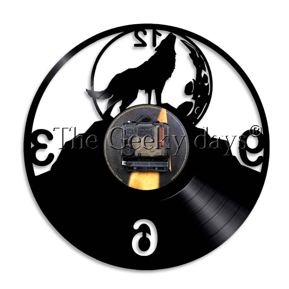 1Piece Wolf Howling Silhouette LED Night Lamp Viny... – Grandado