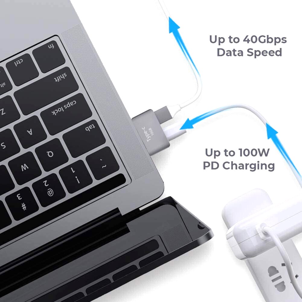 Dual Type-C Short Extender USB C Thunderbolt 3 Fem... – Vicedeal