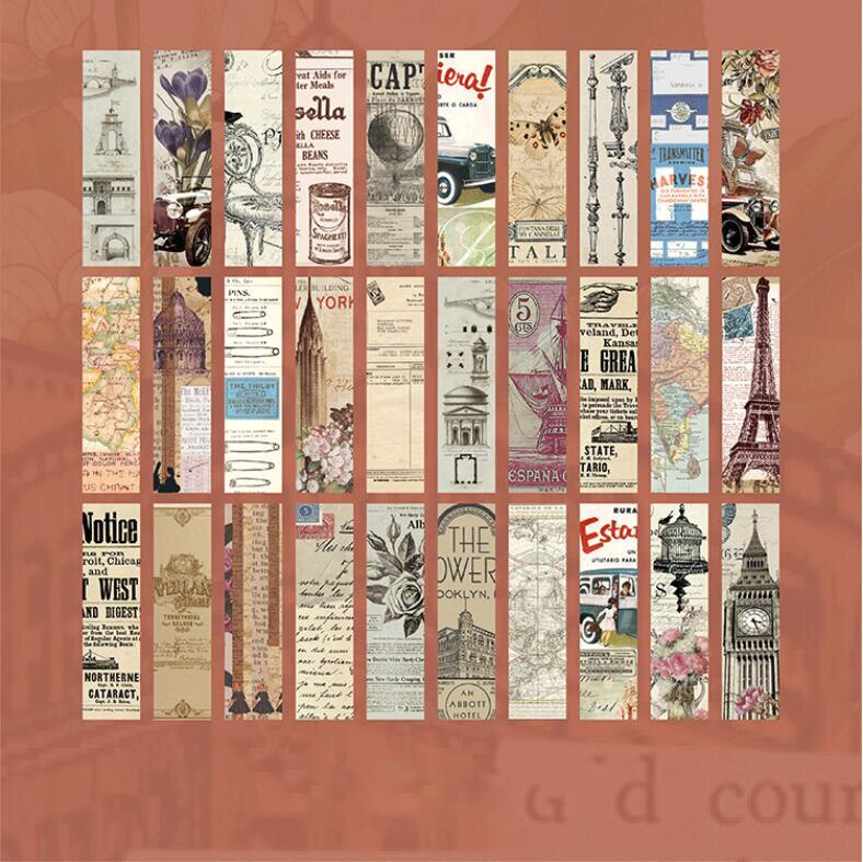 30pcs Vintage Bookmarks Chinese Style Paper Card A... – Grandado