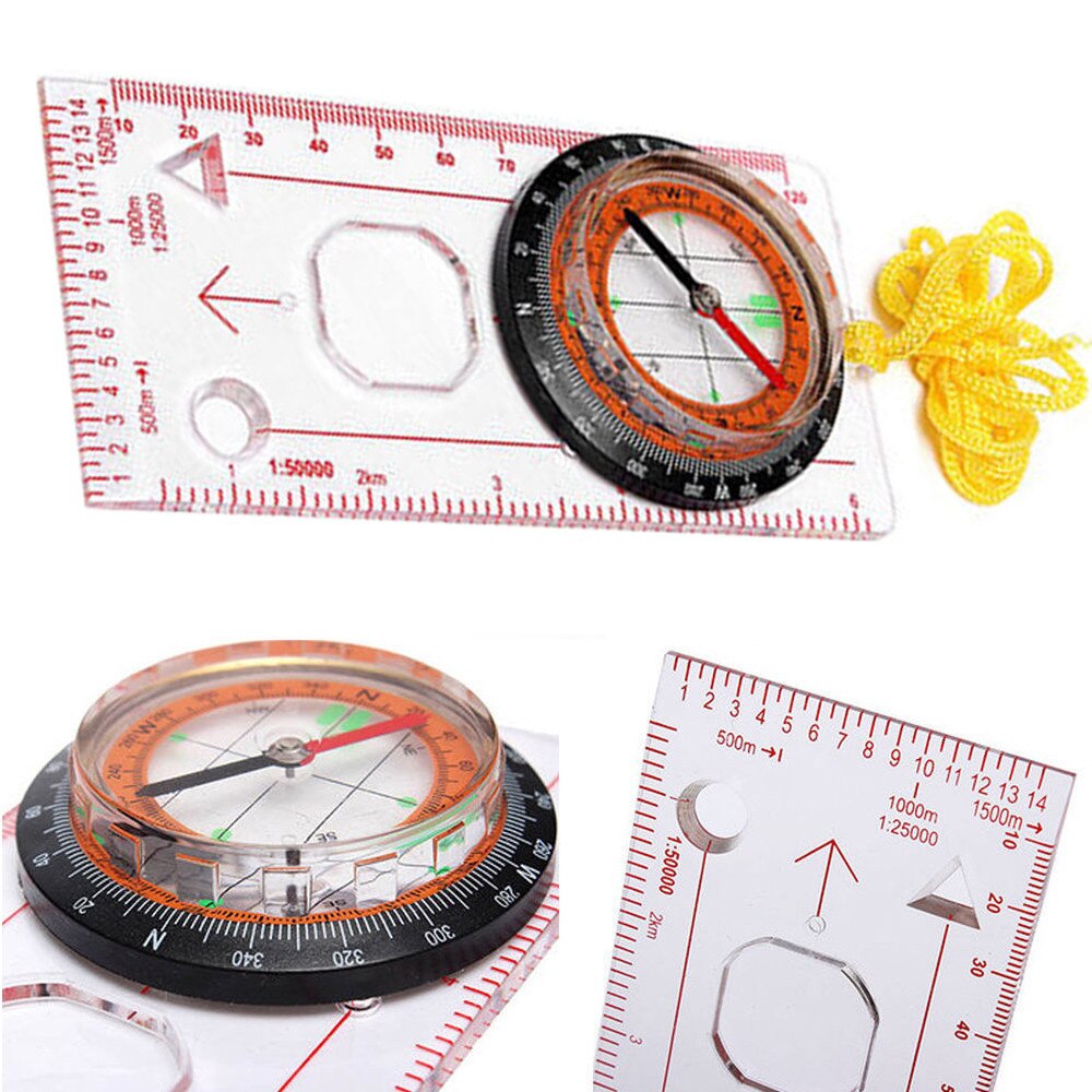Magnifying Compass Ruler Scale Scout Hiking Campin... – Vicedeal