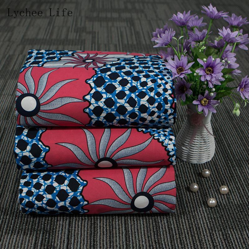 Lychee Life Ankara African Sewing Fabric 100% Poly... – Grandado