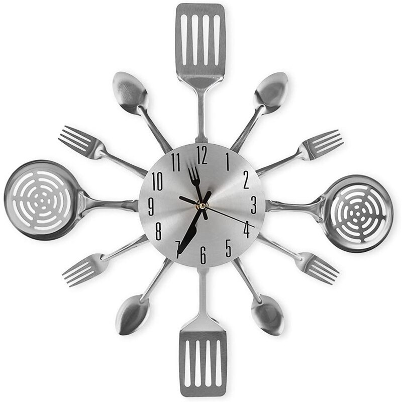 Large Kitchen Wall Clocks with Spoons and Forks,Gr... – Grandado