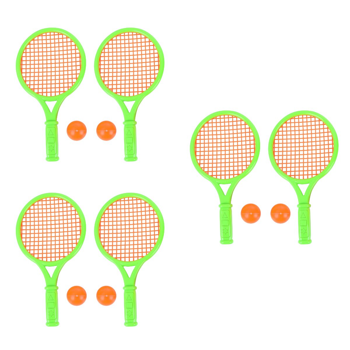 3 Pairs of Children's Tennis Racket Kids Plast... – Grandado