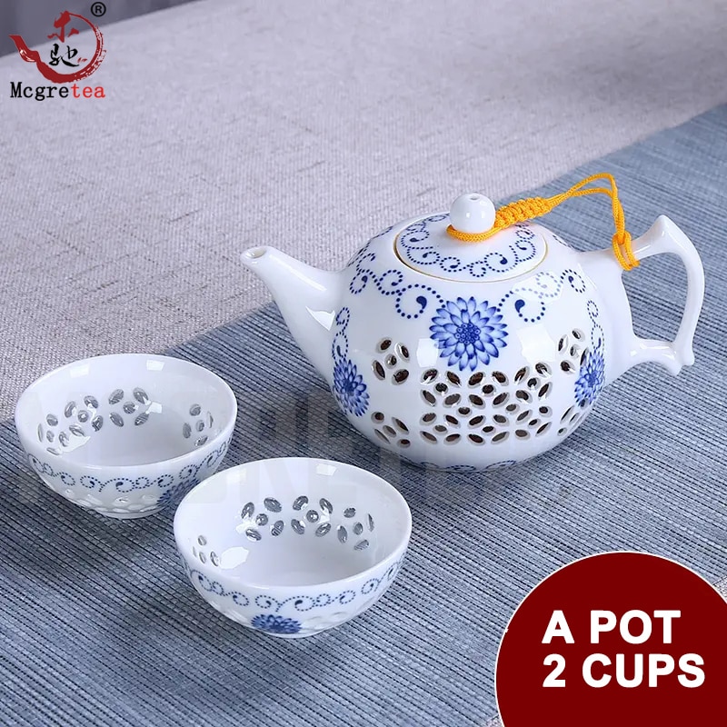 tea sets blue-and-white exquisite ceramic teapot k... – Vicedeal